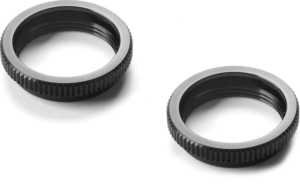 XRAY Aluminium Dämpfer Rändelmutter - Big Bore (2) | XR-368049