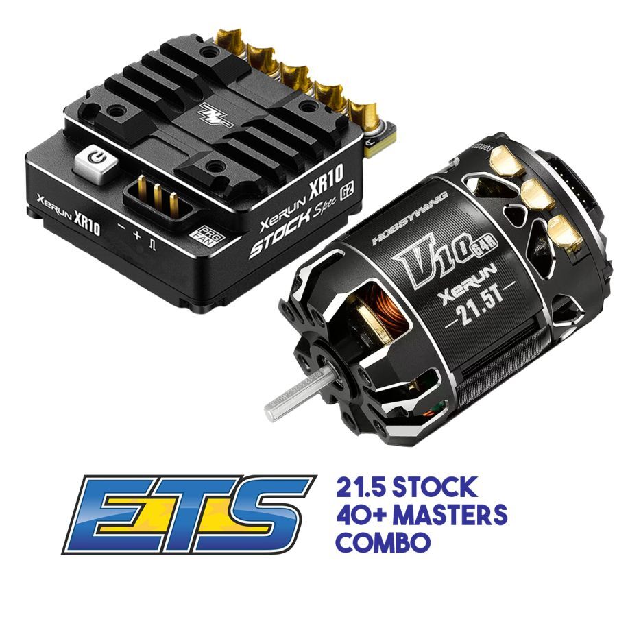 Hobbywing ETS Pro Stock Combo - Xerun XR10 Stock Spec ESC + Xerun V10 ...