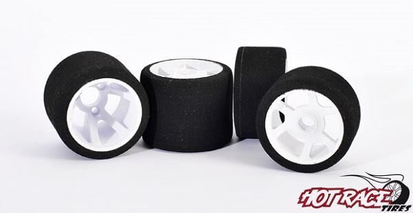 Hot Race 1:12 Foam Tire Front Hagberg Edition - Red Dot (2) | HRT-006-0011