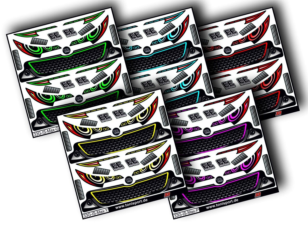33Graphix Inside Headlight / Grill Sticker ZooRacing Gorilla MAX | Blue ...