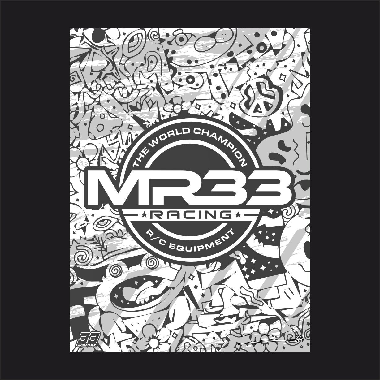 MR33 SIGNATURE Setup Board Sticker Onroad 39 x 29cm - White | MR33-SIG ...