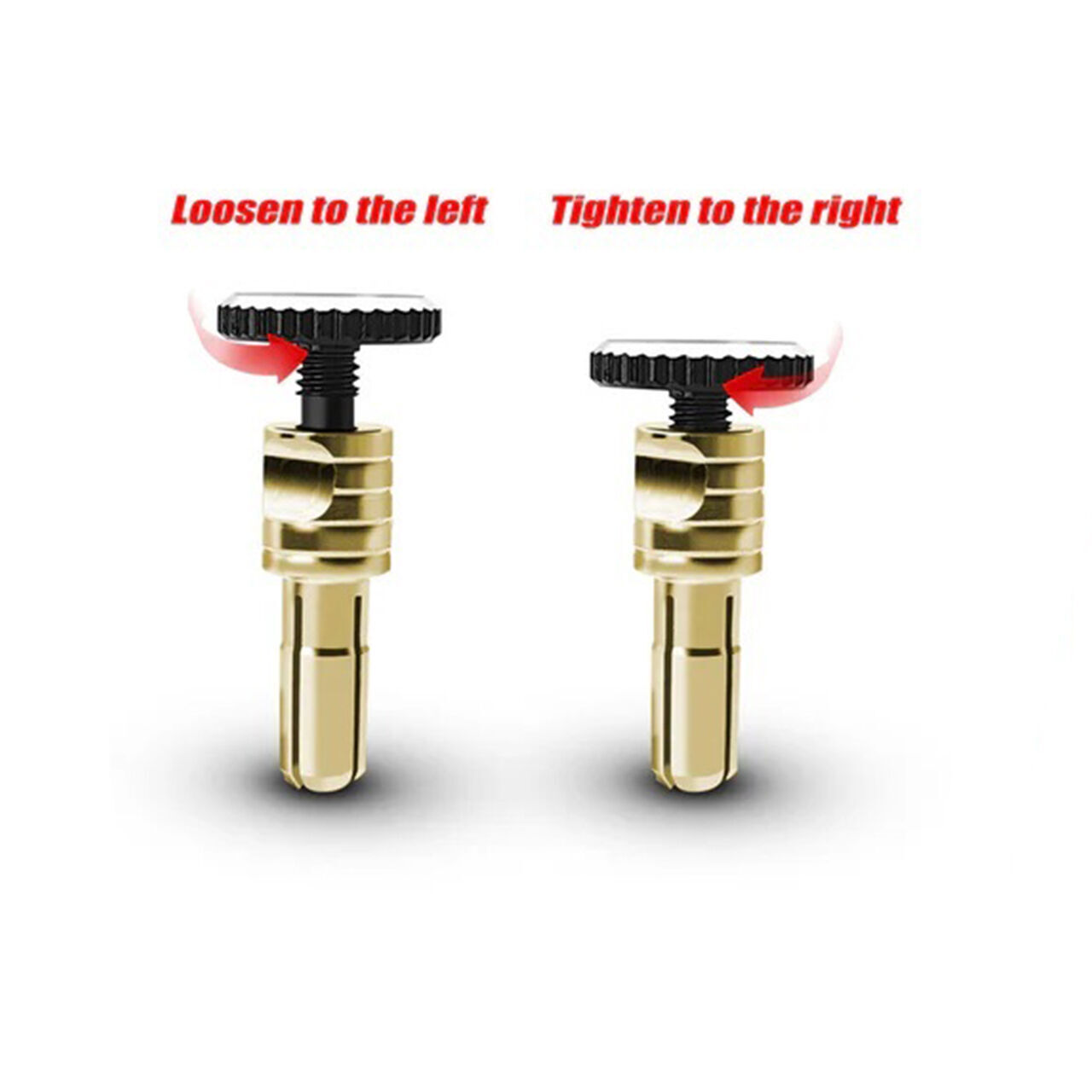 MR33 Quick Lock Gold Connector Set 5mm - Red/Black (2) | MR33-QLB-5