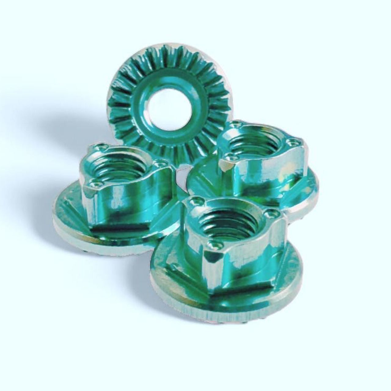 MR33 Aluminum Serrated Wheel Nut 4,0mm - Mint (4) | MR33-501415