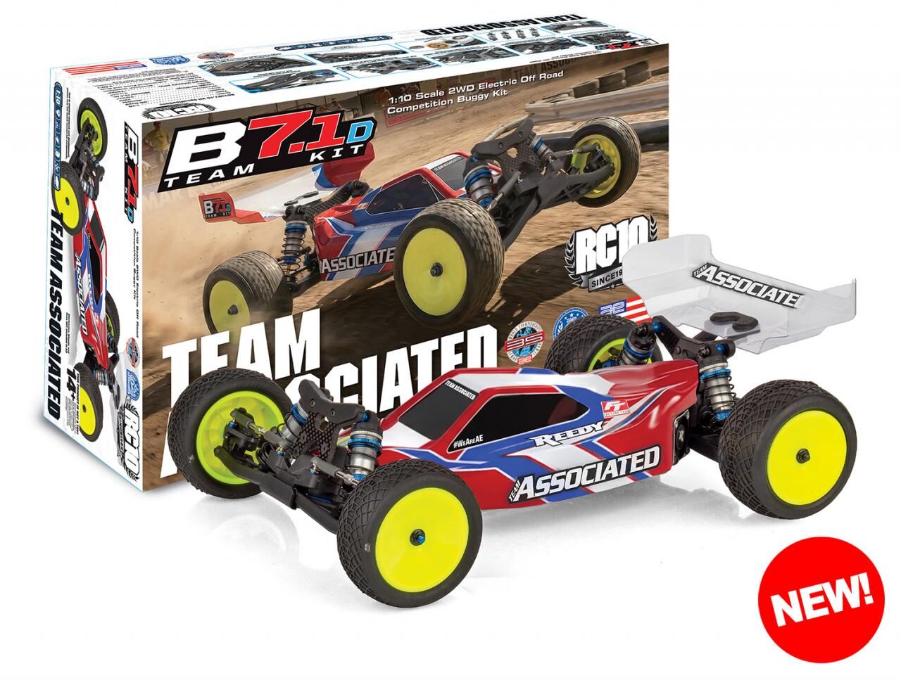 Team Associated RC10 B7.1D Team Baukasten 1:10 2WD Buggy | AE-90047