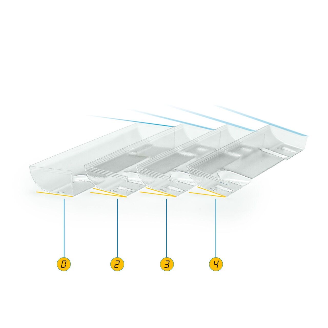 Xtreme 1:10 Electric Touring Car Rear WIng Set Angle 3° - 4° Pre-Cut (2 ...