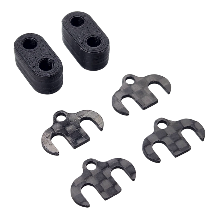 INOV8 3DX Carbon Horizontal Rear Body Post Spacer Set Xray X4-26 (1 ...