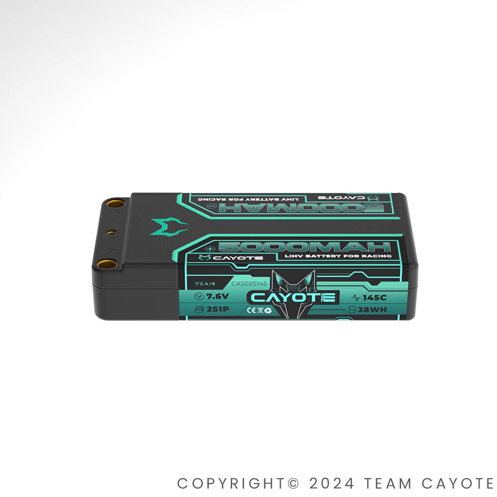 CAYOTE Racing 5000mAh 2S Shorty LiPo Akku 7,6V 145C 179g | CA-502S145