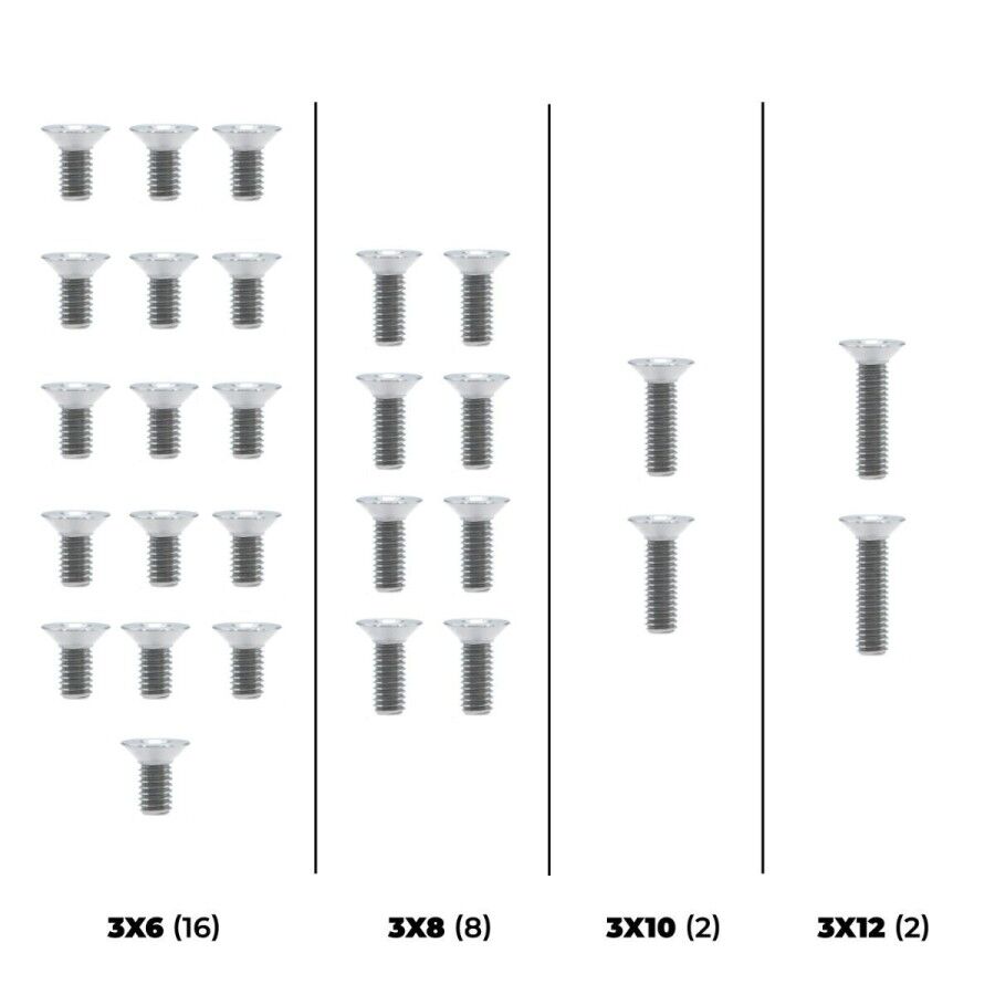 OfficinaRC Titanium SFS Lower Screw Set for Schumacher Mi9 (28) | OFC ...